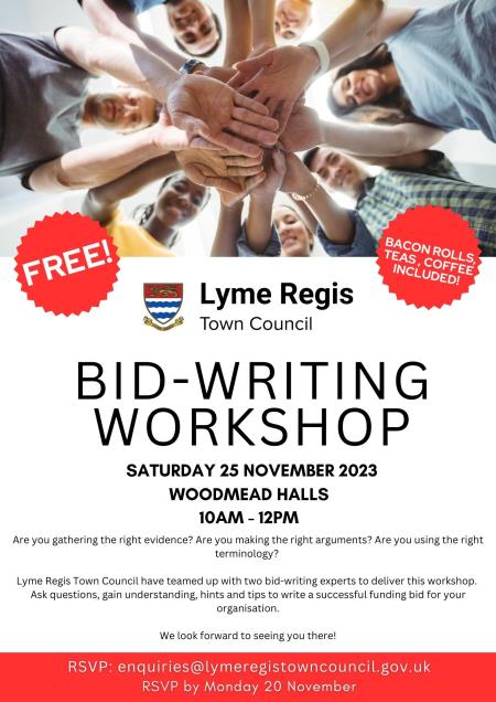 LRTC FREE Bid-writing workshop | Lyme Regis Town Council